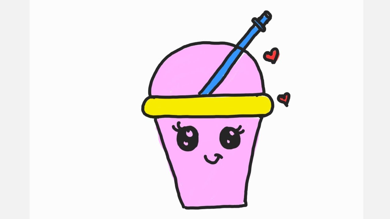 Easy to draw strawberry shake for kids and toddlers#art #drawing #diy # ...