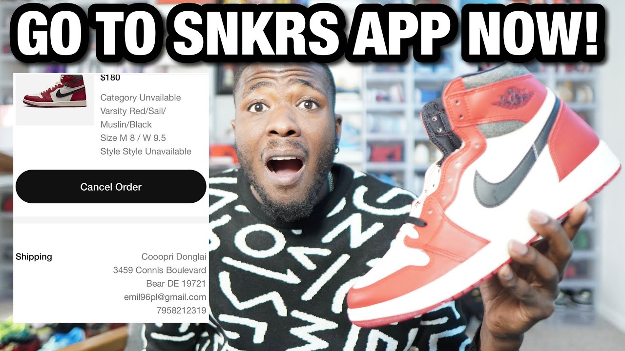 GO TO NIKE SNKRS APP NOW!! THIS HAPPENED FOR JORDAN 1 LOST & FOUND ...