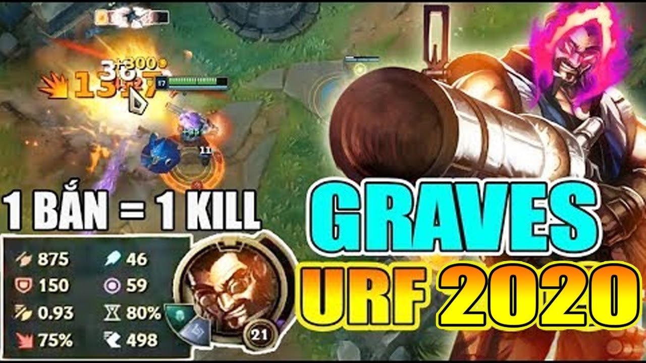 1 BẮN 1 XÁC ? QUÁ BÁ ĐẠO VỚI GRAVES URF 2020 - YouTube