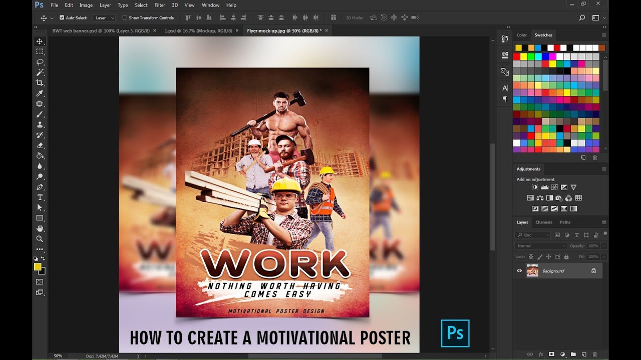 Motivational Poster Design | Photoshop Tutorial 2023 - YouTube