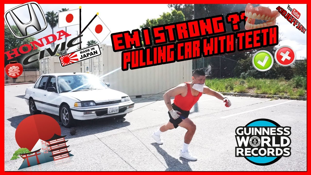 Pulling Car with only using my TEETH | Dont Try This At Home - YouTube
