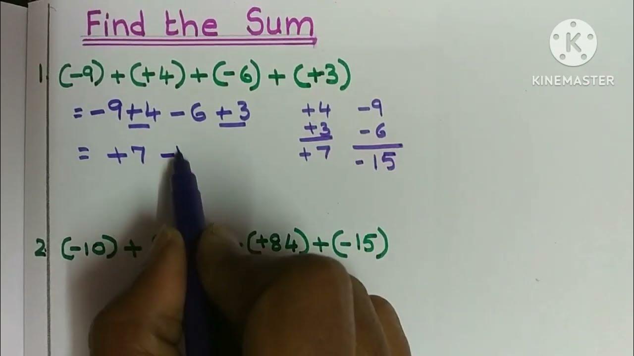 Integers //find the sum // Addition of Integers // How to find integers ...