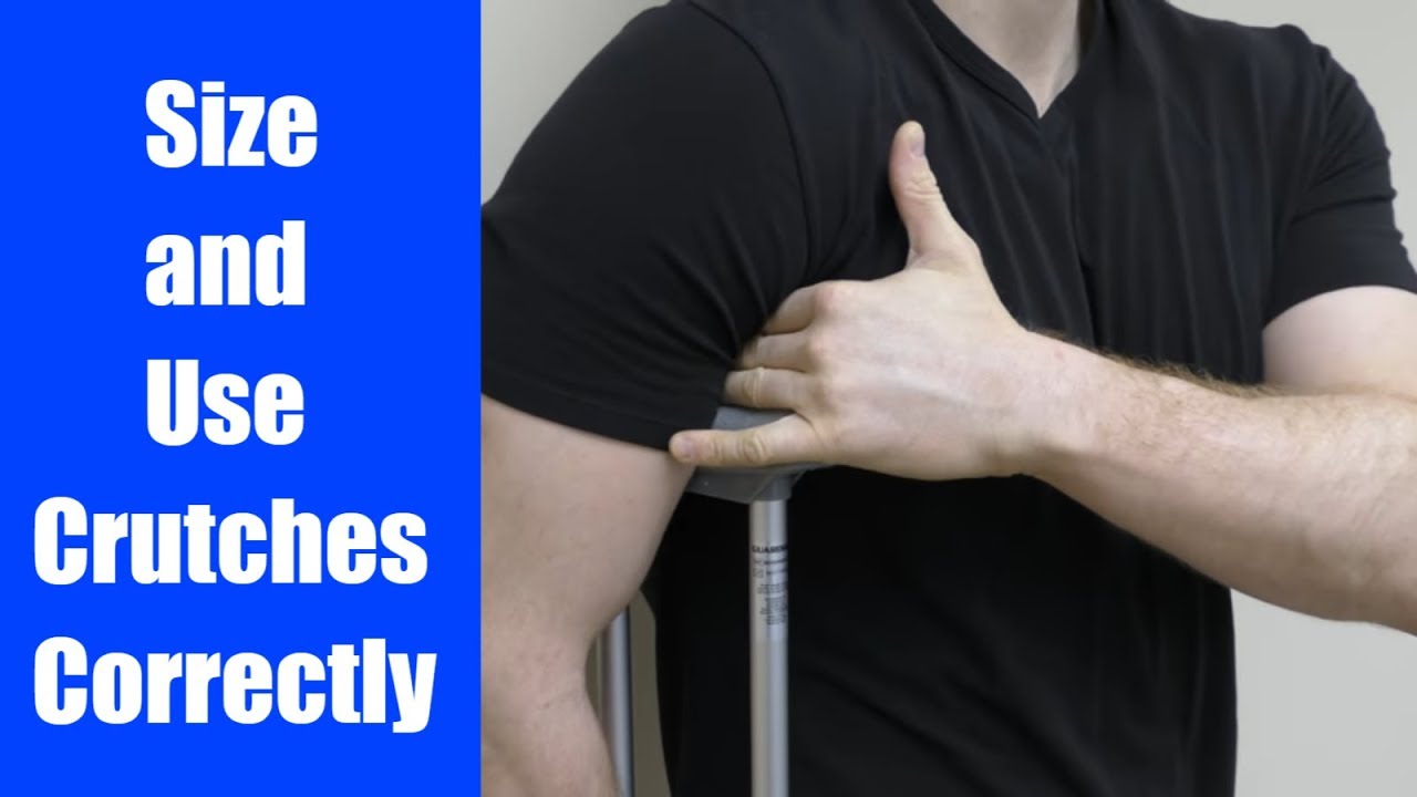 How to Walk with Crutches (Sizing, Training, Use, and Stairs) - YouTube