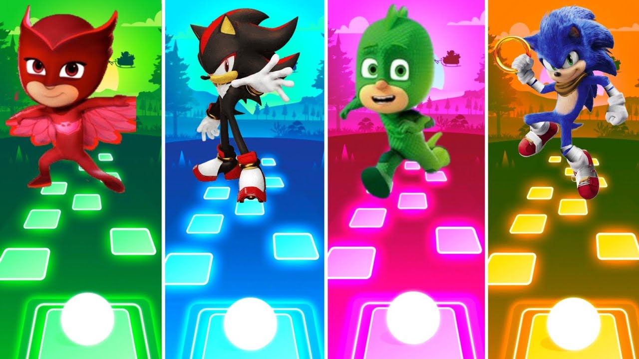 Pj masks Catboy 🆚 Gekko 🆚 Sonic Shadow 🆚 Sonic Prime 💤💤 funny Tiles Hop ...