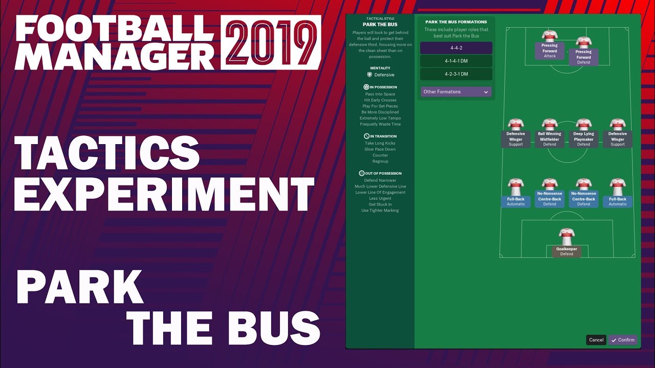 Football Manager 2019 Experiment | Tactics Testing | Park the Bus - YouTube