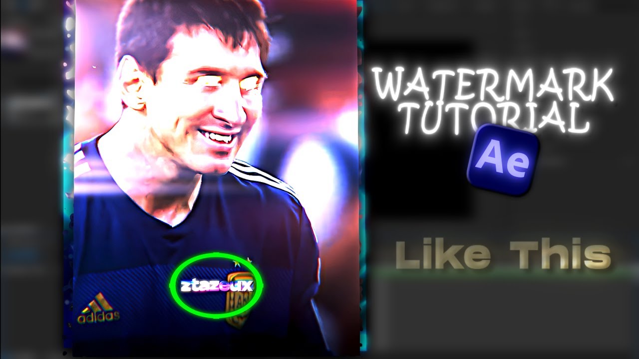 How To Make "GLOWING" WATERMARK In After Effects - YouTube