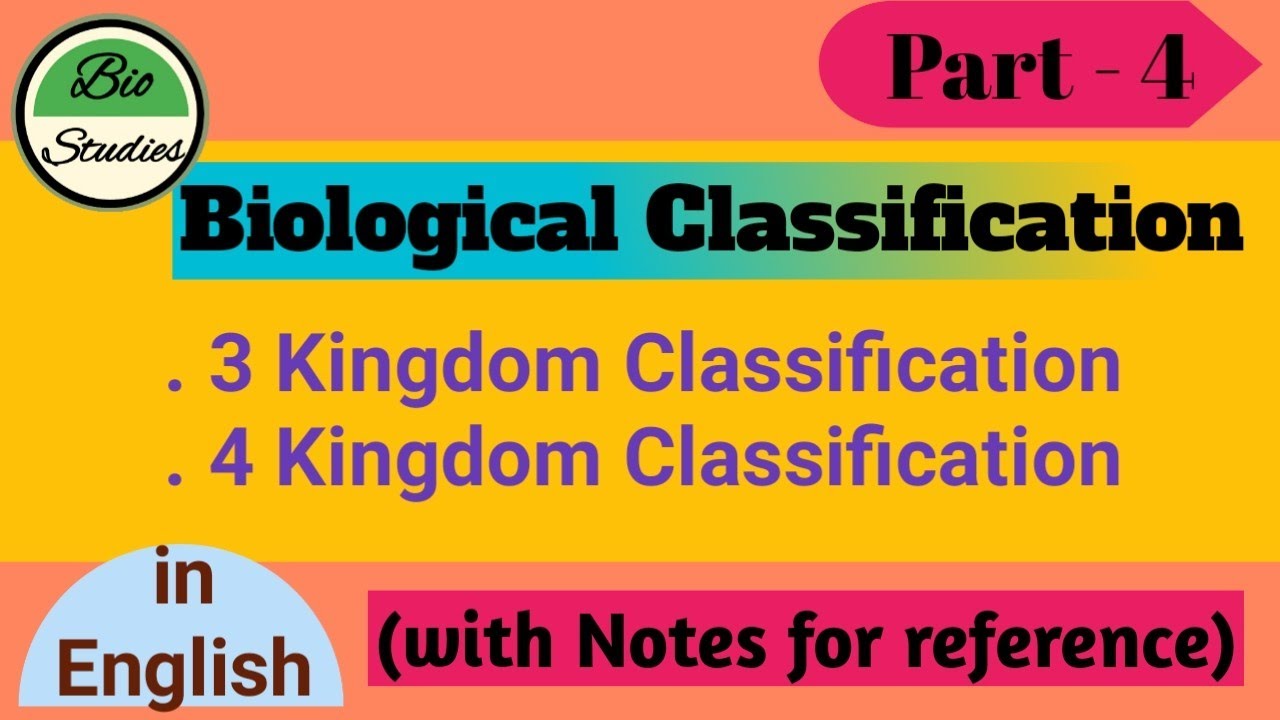 Class 11 - Biological Classification - Part 4 - Three and Four Kingdom ...