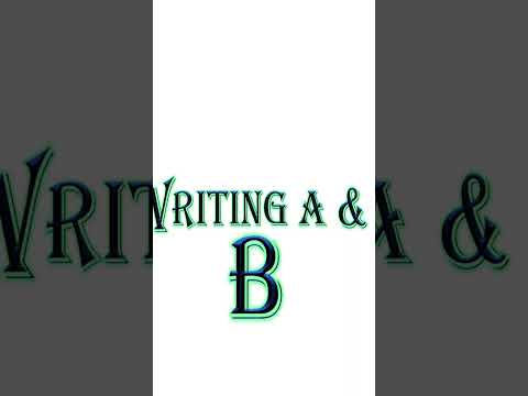 How To Write A & B Cursive Handwriting - Youtube