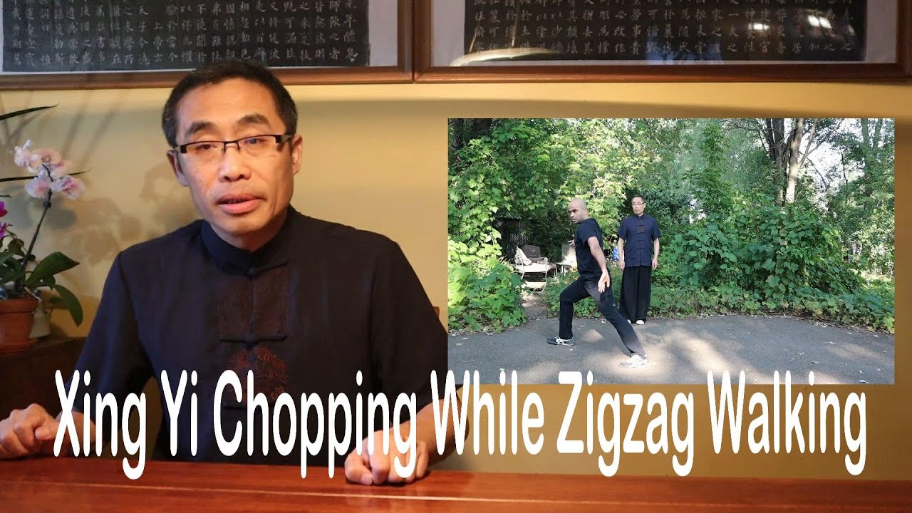 Basic Practice Teaching Series (19): Xing Yi Chopping while Zigzag Walking - YouTube