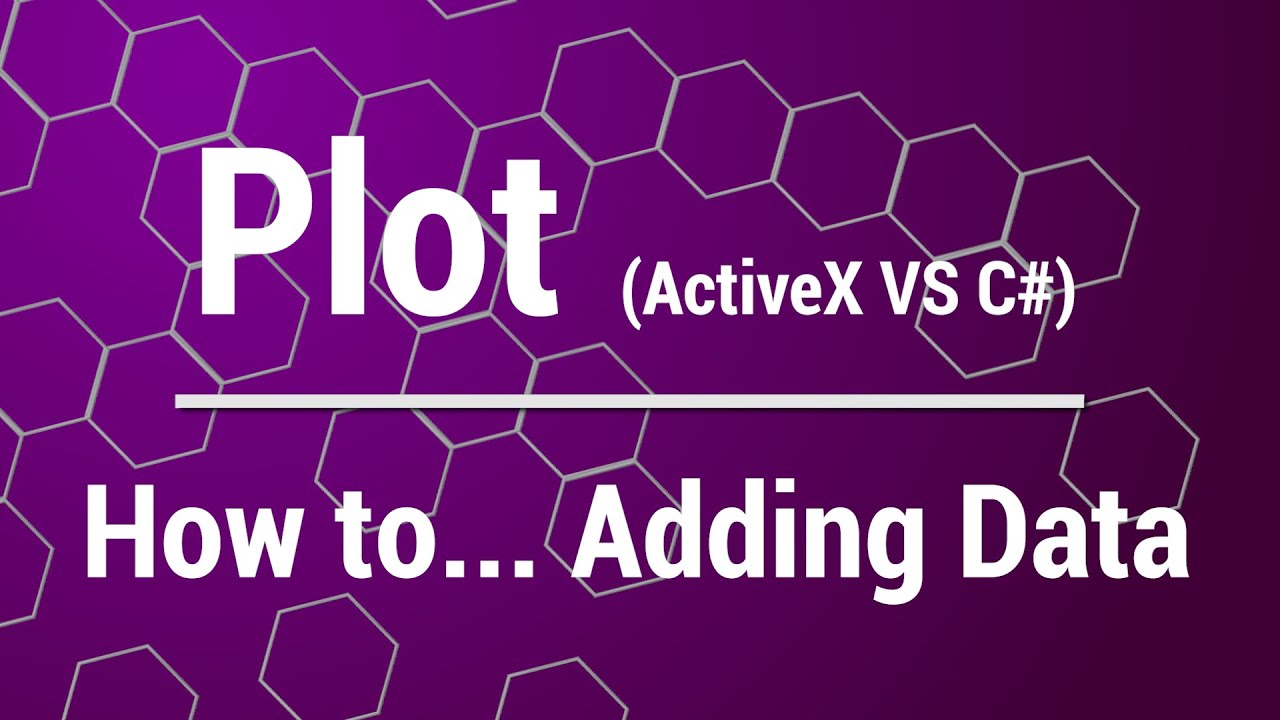 Plot Activex Vs2019 C How To Add Data Youtube