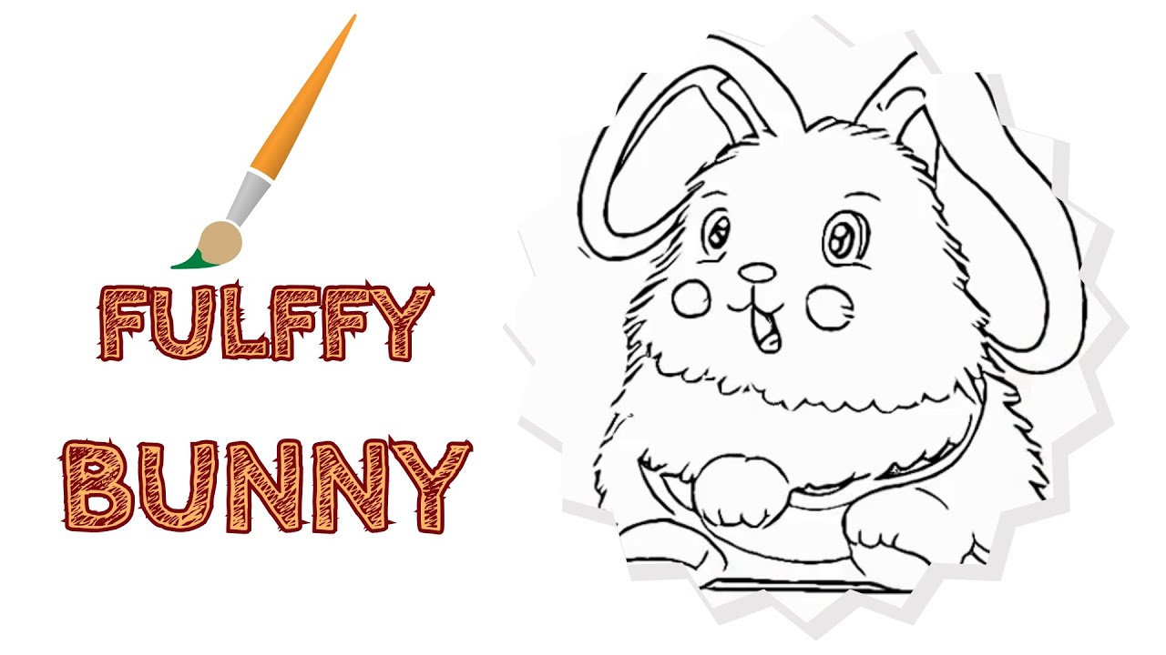 Drawing and Coloring a Fluffy Bunny -Bunny Cartoon Drawing- Easy and ...