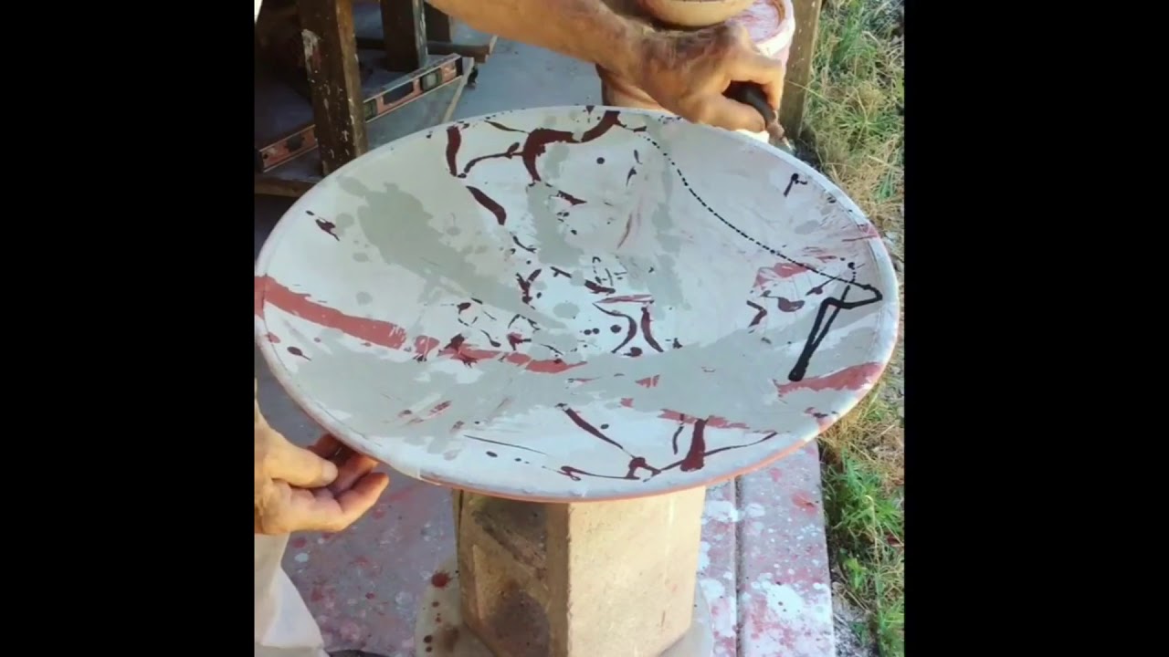 Glazing Ceramic Platter - YouTube