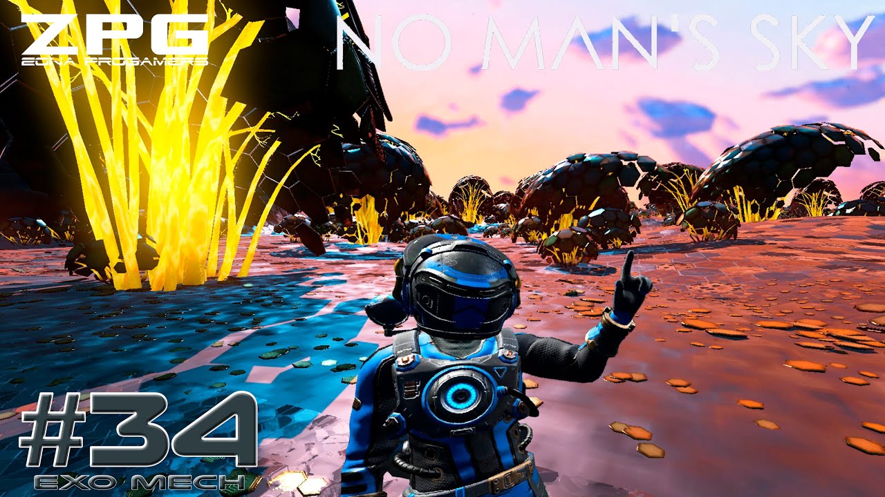 No Man's Sky #34 EXO MECH | Misión Nexo: A por arbustos de hexágonos ...