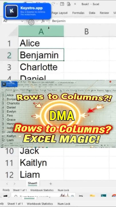 How to convert Rows to Columns in seconds - YouTube
