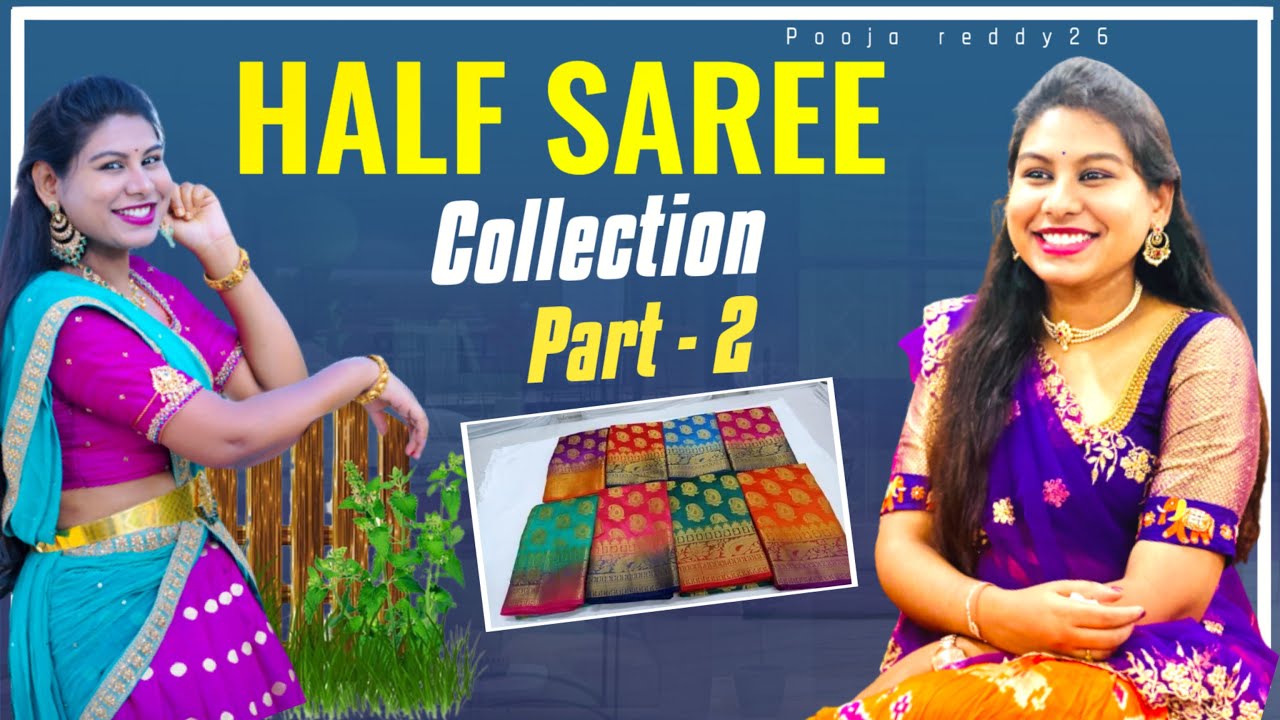 Half saree collection part 2|Traditional Wear|Langa Voni|lehenga|Half ...
