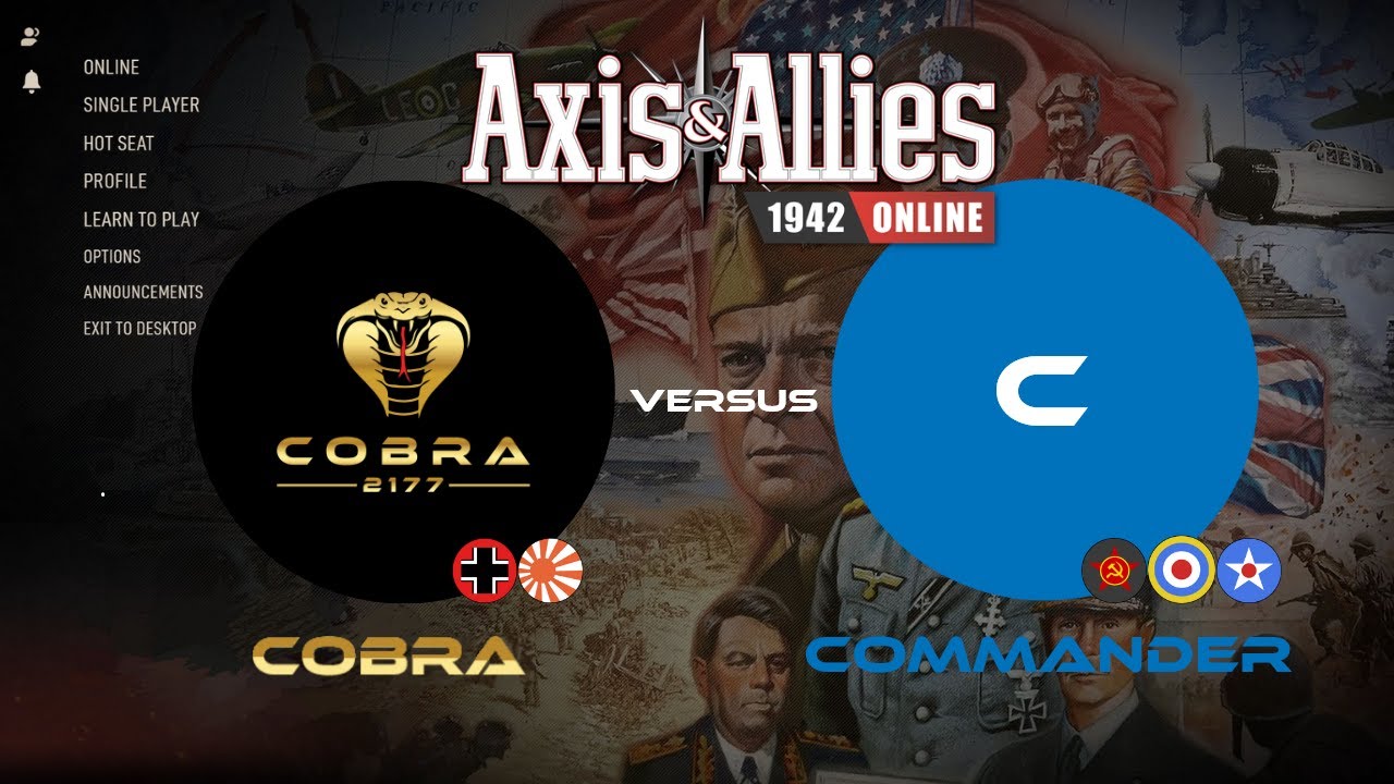 Axis and Allies Online: Cobra versus Commander (ranked play) #axisandallies #gameplay - YouTube