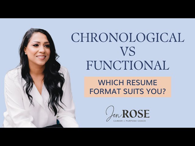 Functional Resume Vs Chronological