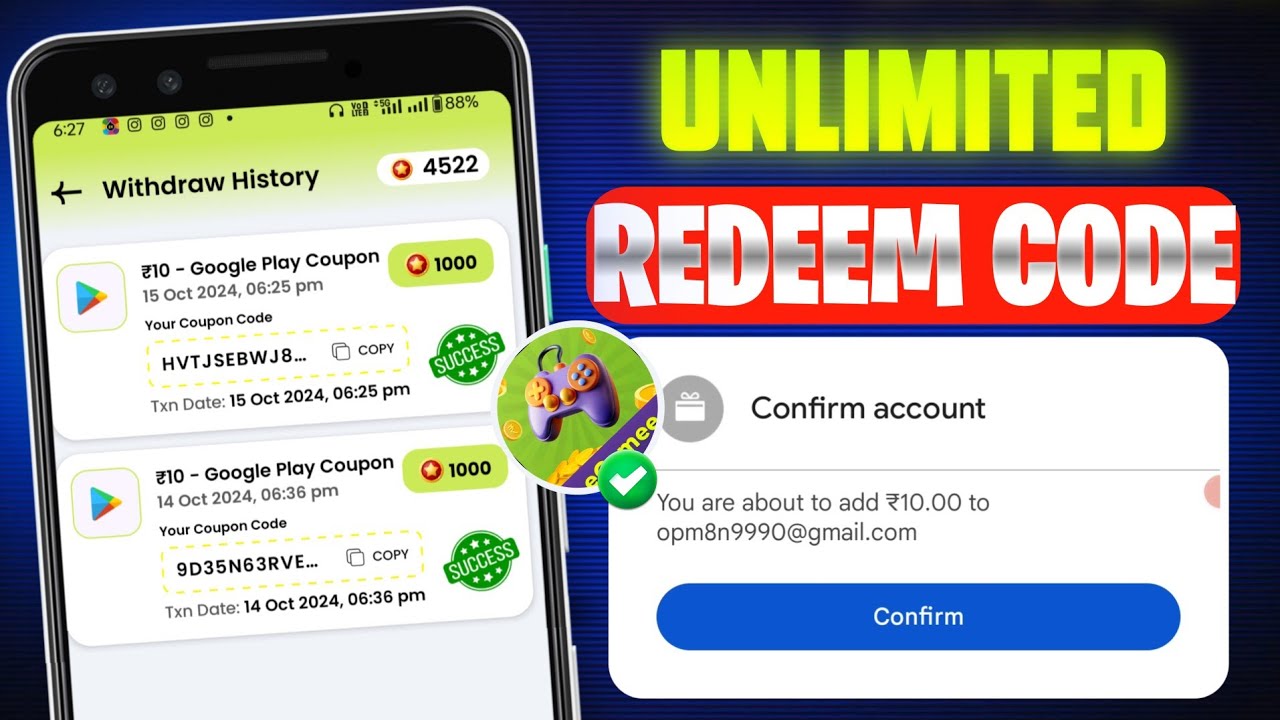eGamee App | Google Play Redeem Code Earning App | Free Redeem Code ...