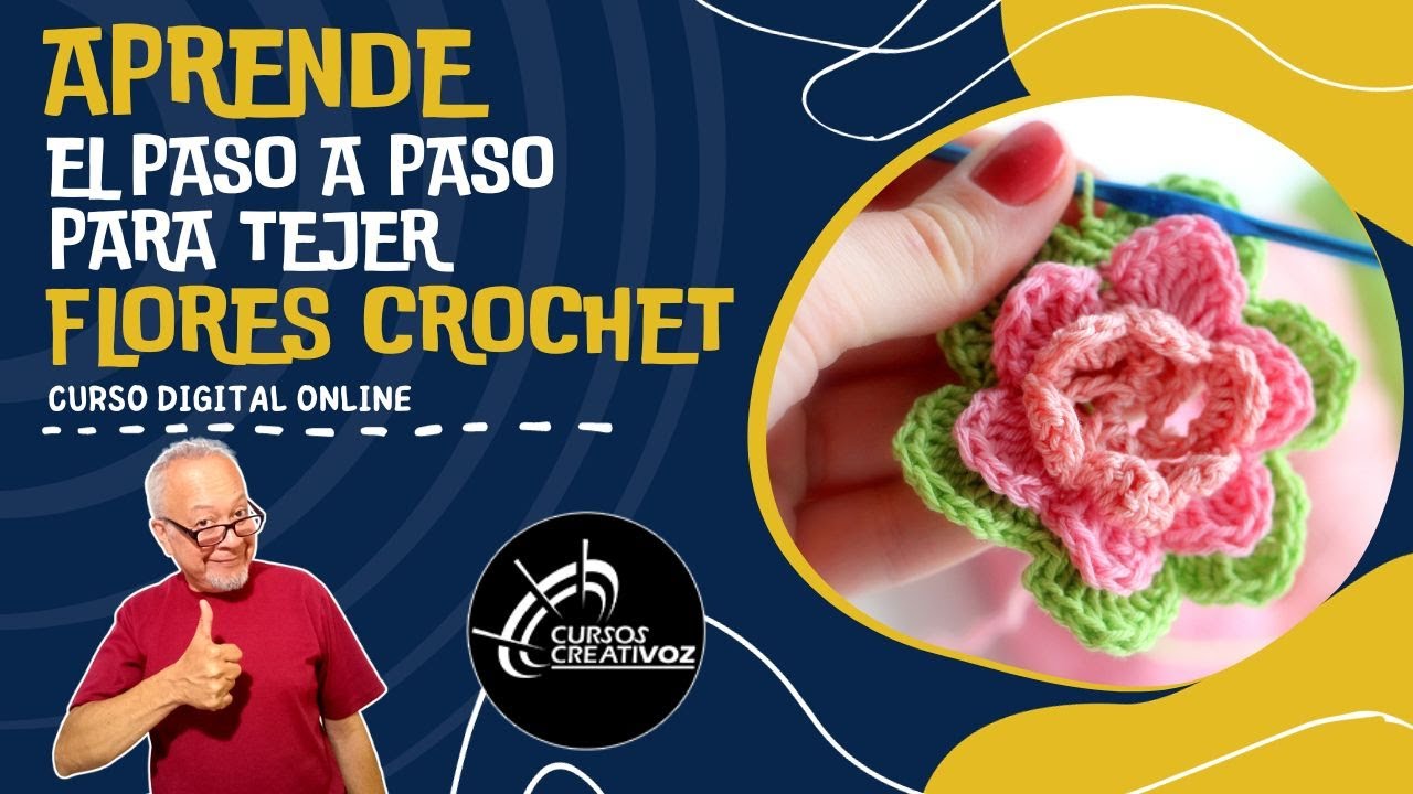 Flores a crochet | Master Class paso a paso 🧶 - YouTube