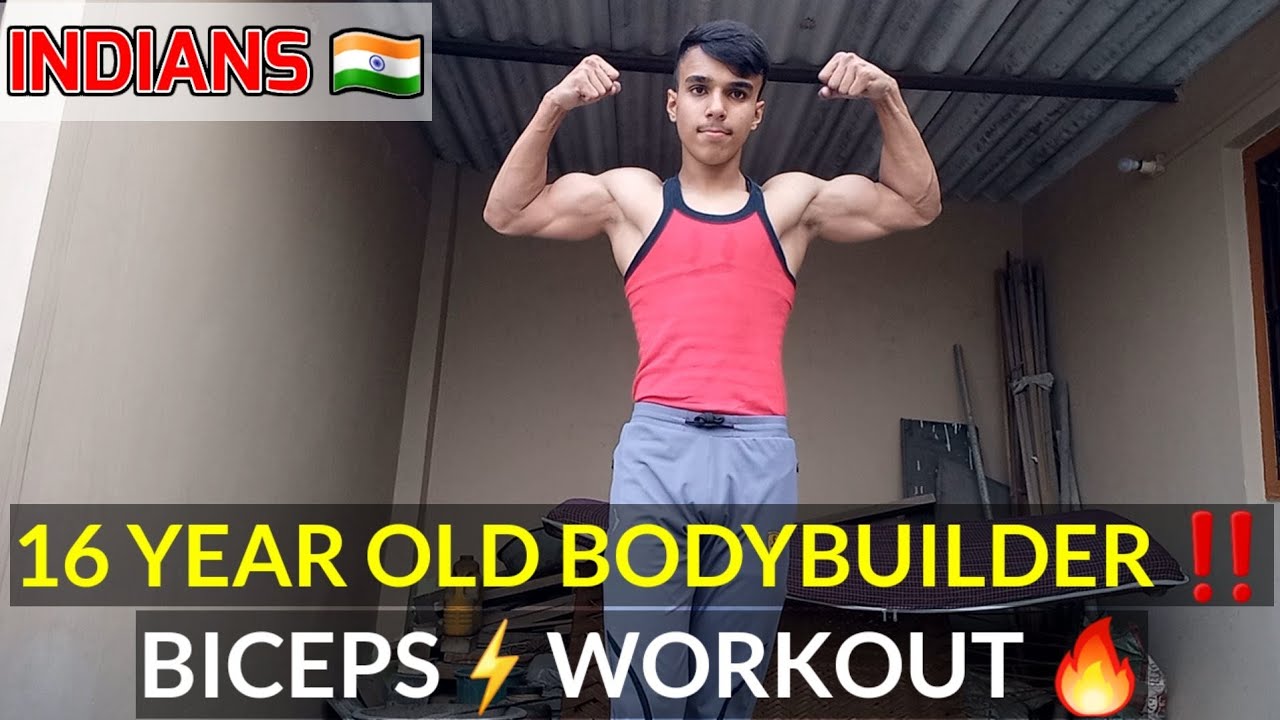 16 Year Old Bodybuilder Biceps Workout‼️ || PROUD TO BE A INDIAN 🇮🇳 ...