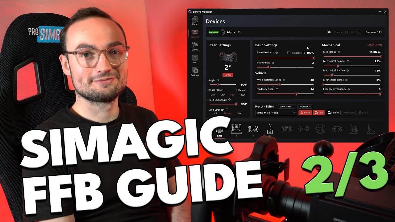 Full Simagic FFB Settings Guide! - Strength and Vehicle Settings (2/3 ...
