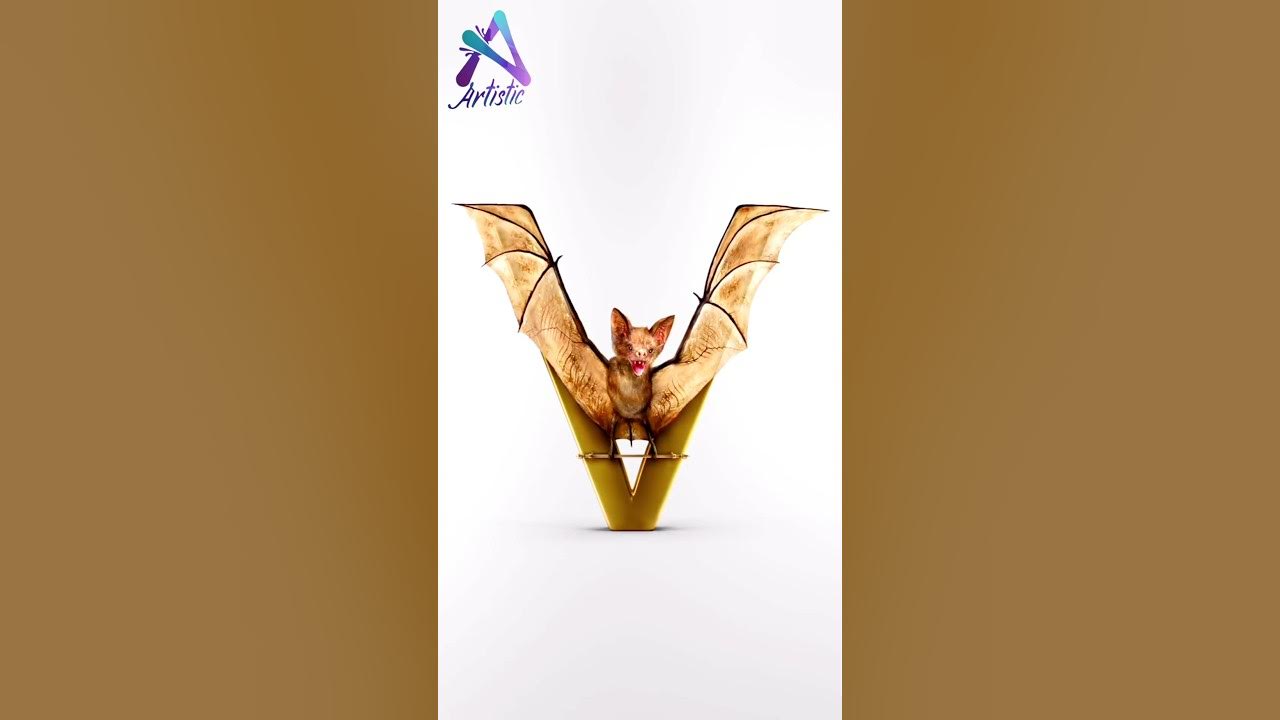 V for vampire bat || mini wood toy- woodworking art skill/wood hand # ...