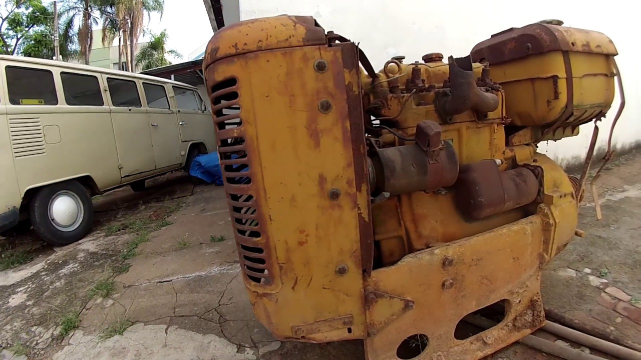 Motor estacionário Bolinder -Munktell 1952 raro exemplar no Brasil ...