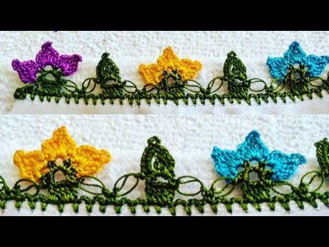 114.TIĞ OYASI TEK YAPRAKLI DAMLA ÇİÇEK MODELİ