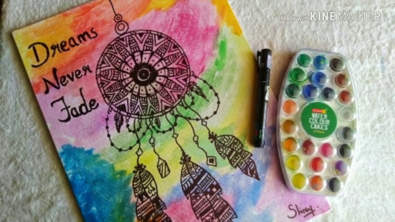Mandala Dreamcatcher | DIY Canvas Art | Speed Tutorial - YouTube