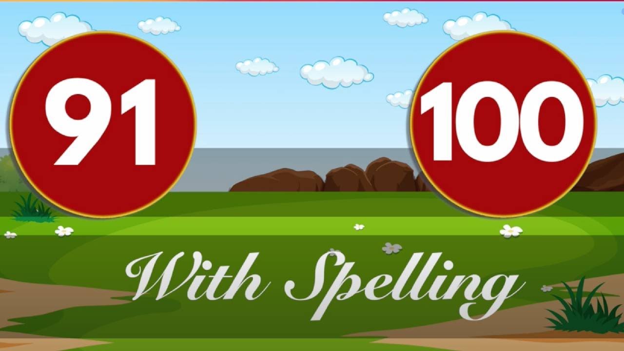 Numbers Count : 91 to 100 with spelling | Jr KG | Sr KG| Education ...