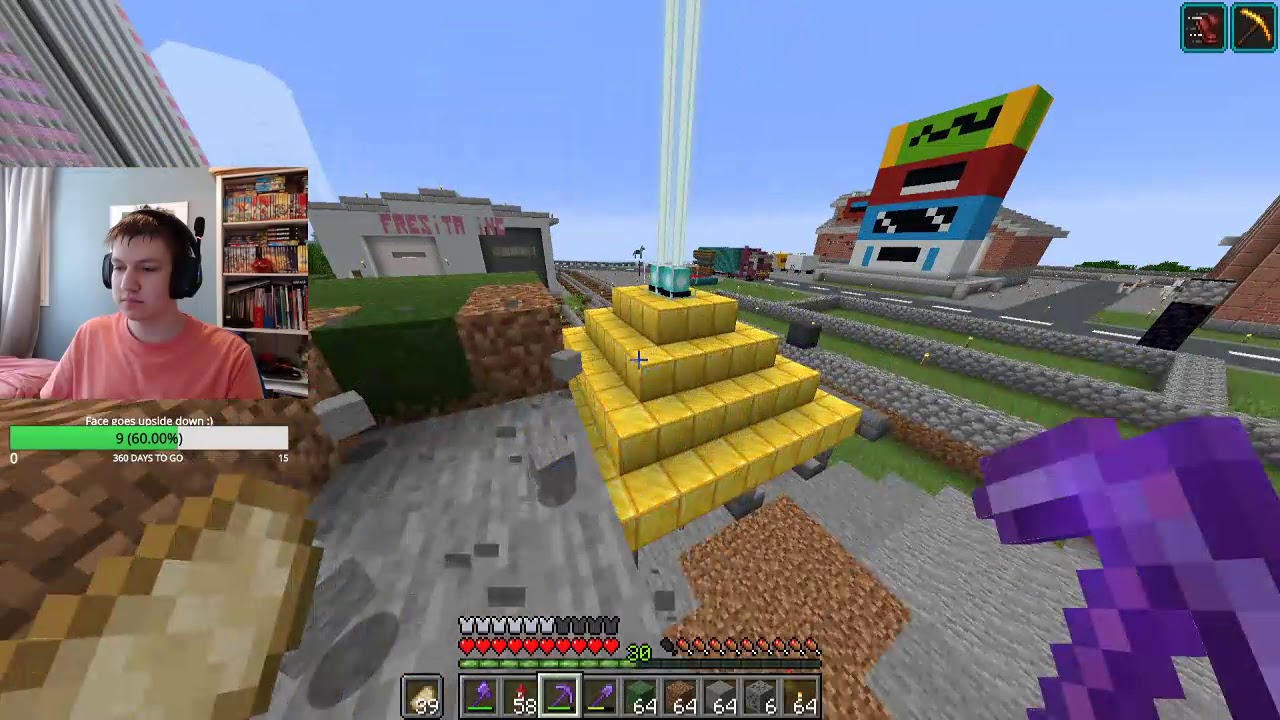 [Minecraft] The hairline guy goes and breaks a yet another mountain ...