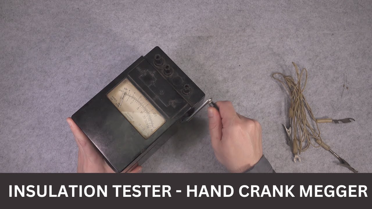 [M4100/2] USSR vintage bakelite insulation tester - hand cranked megger ...