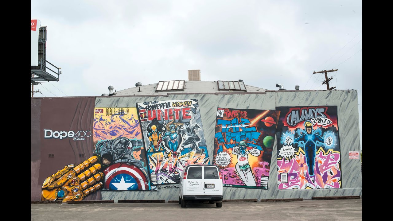 Comic Book Mural - YouTube