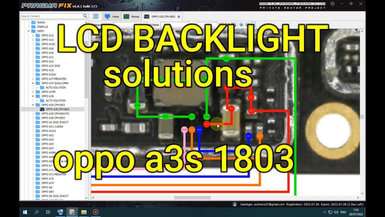 OPPO A3S 1803 JALUR LAMPU LCD BACKLIGHT SOLUTIONS SCHEMATIK HARDWARE ...