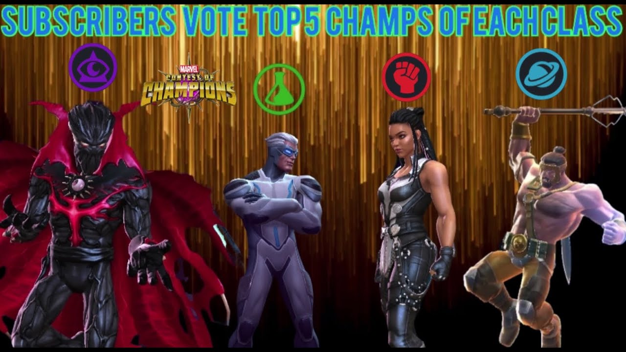 LIVE! | SUBSCRIBERS VOTE TOP 5 CHAMPS OF EACH CLASS part2… #mcoc # ...