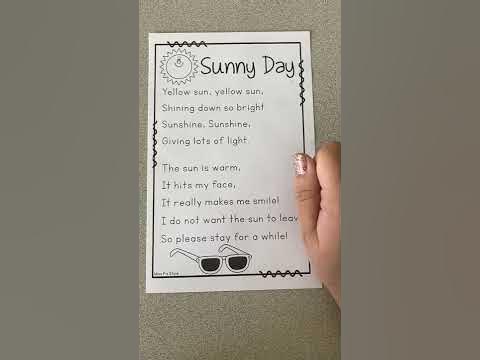 Sunny Day Poem - YouTube