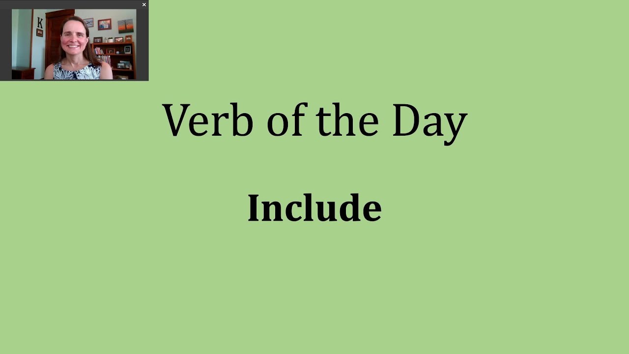 Verb of the Day - Include - YouTube
