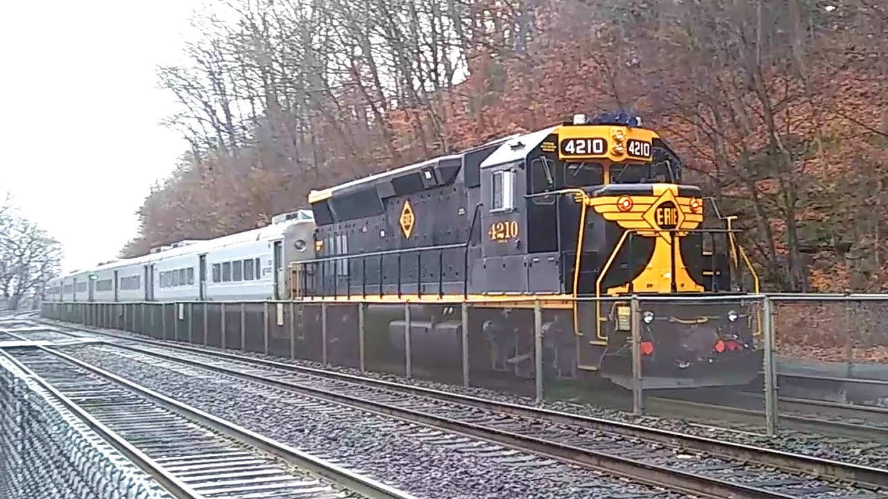 NJT Cab Car 6004 w/ its Unrestricted Horn, the Erie Heritage Unit, ALP-45DP 4523 (Air Force ...