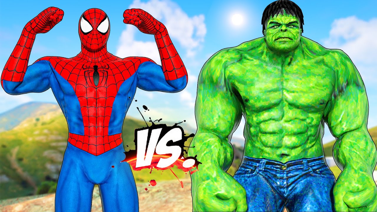 SPIDERMAN MUSCLE VS THE INCREDIBLE HULK - SUPER EPIC BATTLE - YouTube