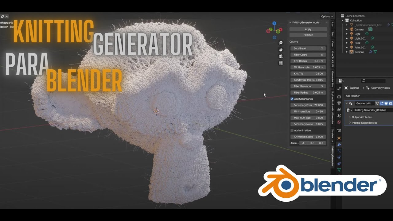 Knitting generator | Generador de tejidos de punto para Blender | Mejores complementos para ...