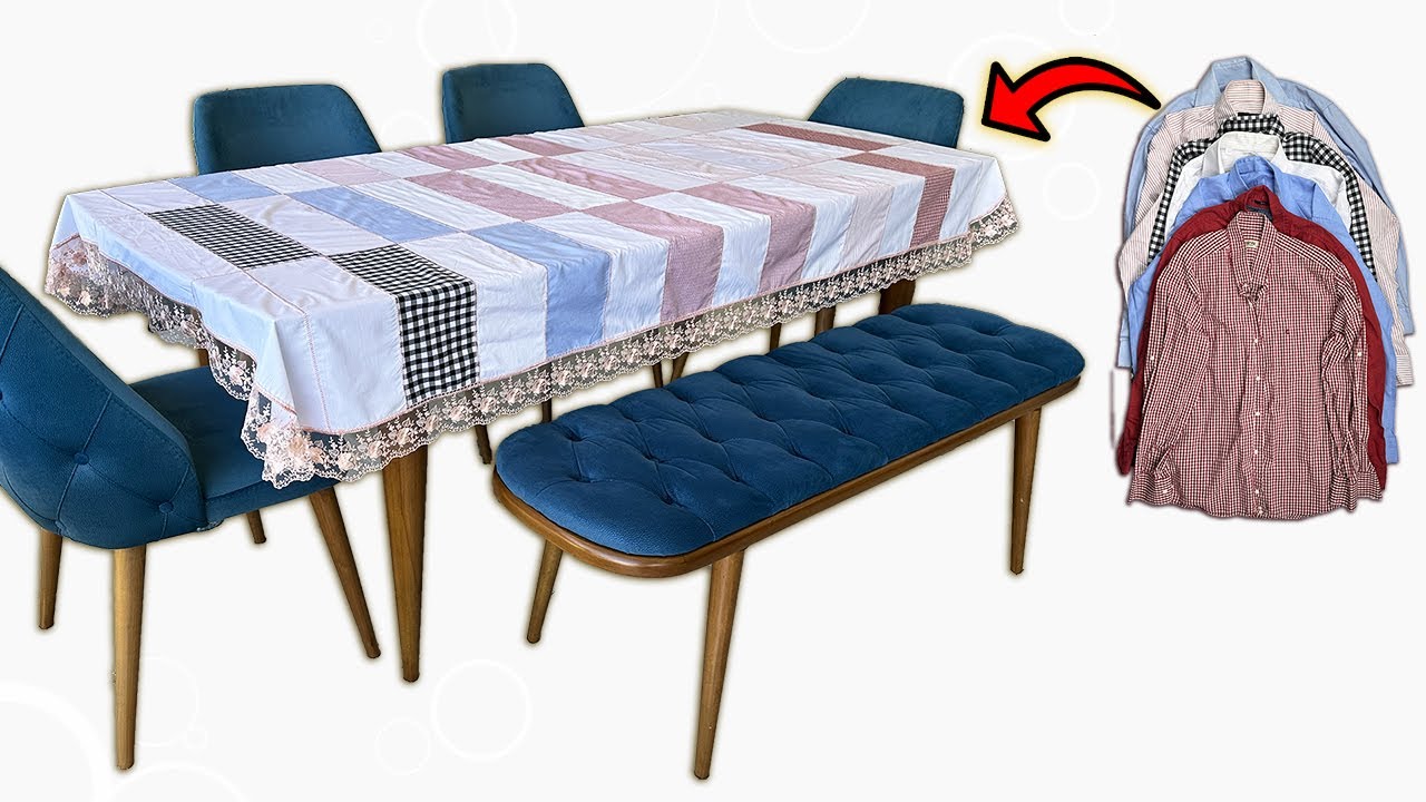 I Made a Amazing and Stylish Tablecloth with Old Shirts! / Recycling ...
