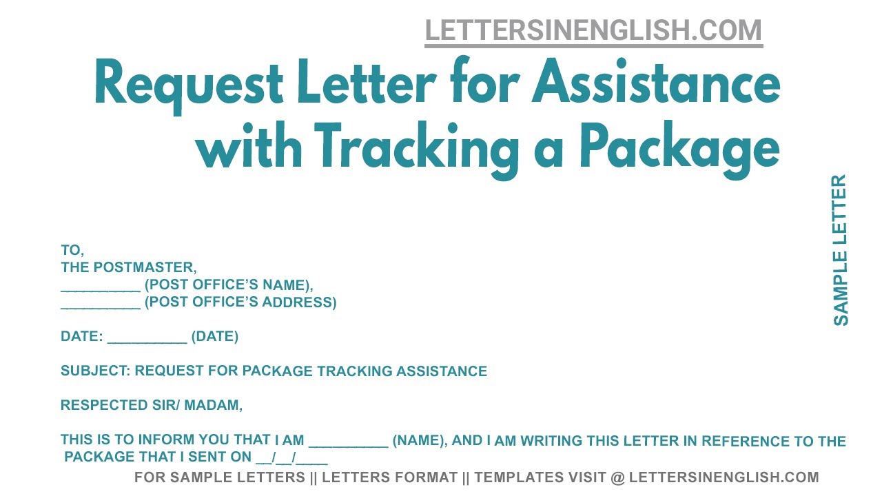 Request Letter for Assistance with Tracking a Package - YouTube