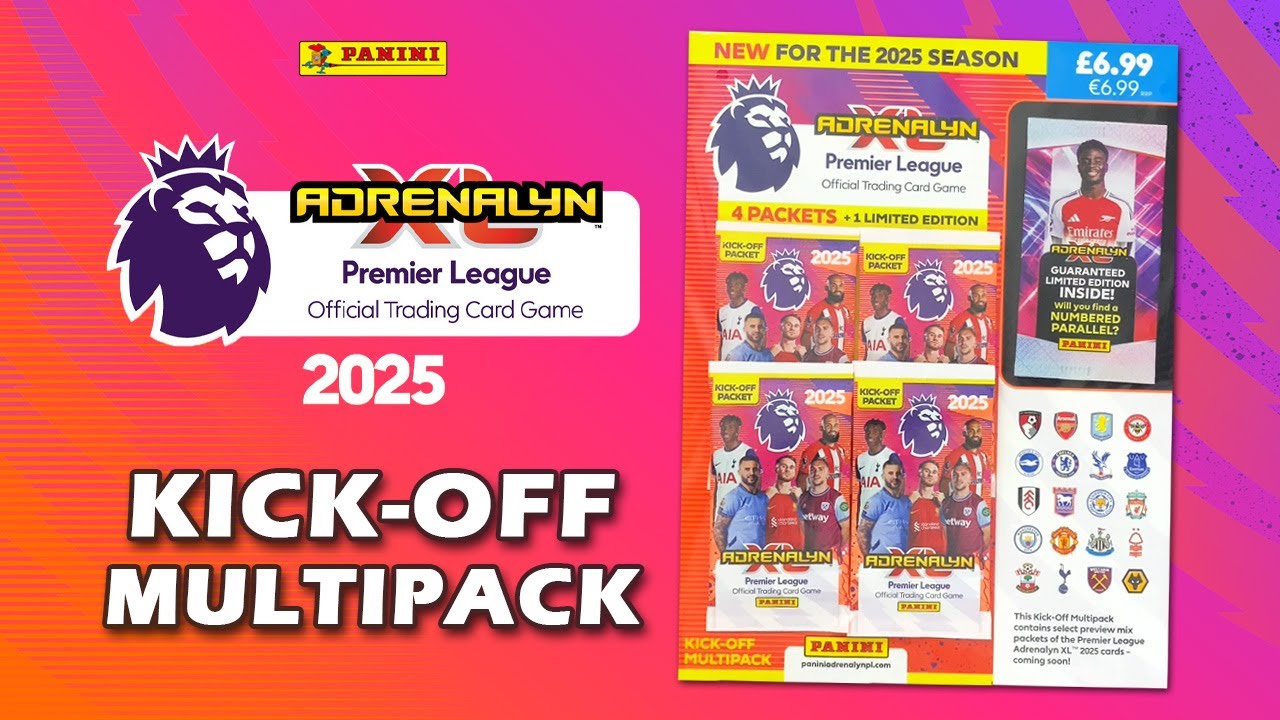 PANINI Premier League Adrenalyn XL 2025 - KICK-OFF MULTIPACK - YouTube