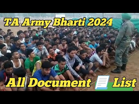 TA Army Bharti 2024 ll Kya Kya Document Chyia ll TA Army Rally All Document List - YouTube