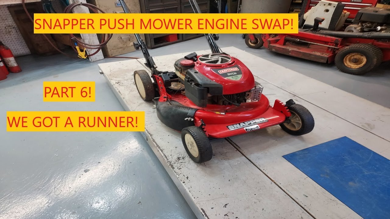 Snapper Push Mower Engine Swap Part 6! | We Got A Runner! - YouTube