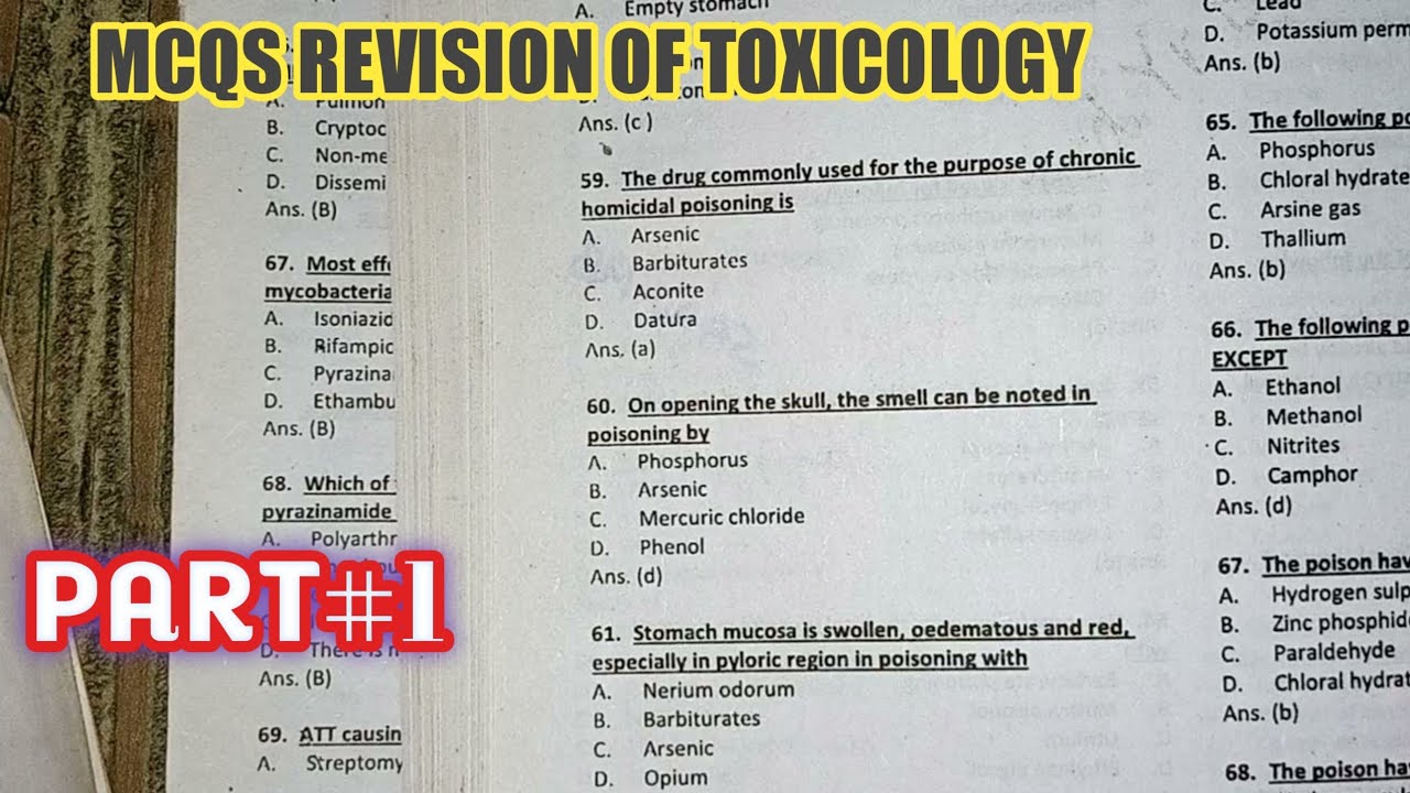 MCQs discussion of toxicology - YouTube