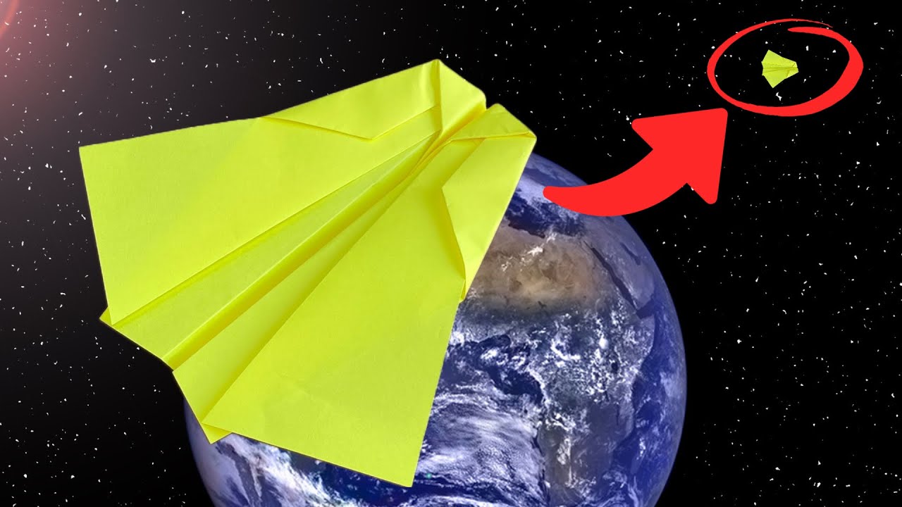 How to make a paper airplane that flies far like a falcon 2000 - over ...
