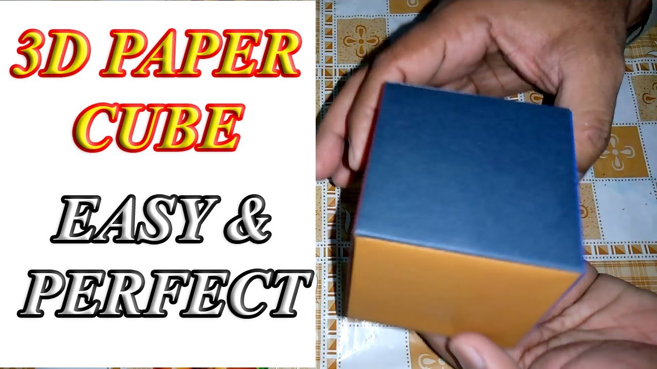 How to make 3D Origami Cube | Paper cube 3D | perfect for kids project ...