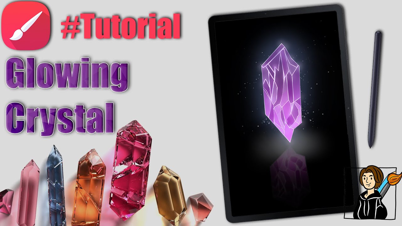 how to draw Glowing Crystal | for Beginners | full tutorial | Infinite ...