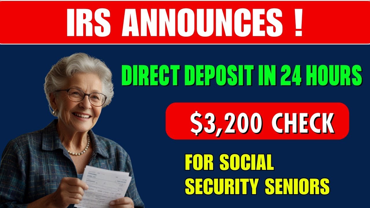 ♥️ IRS $3,200 Stimulus: Direct Deposit in 24 Hours for Social Security ...